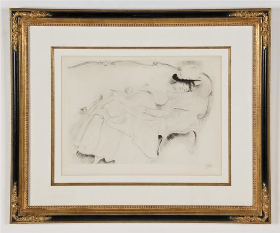Paul César Helleu | Reclining Lady (Circa 1927) | MutualArt