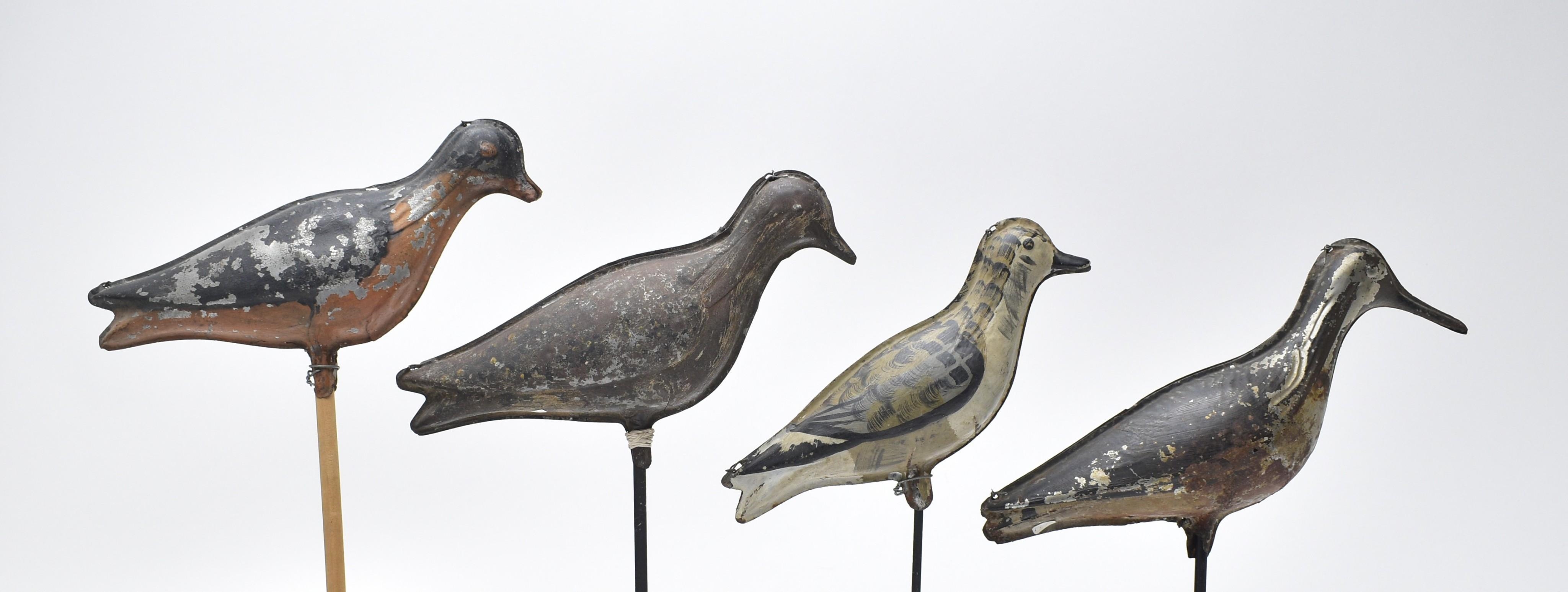 Strater And Sohier | Four tin shorebirds | MutualArt