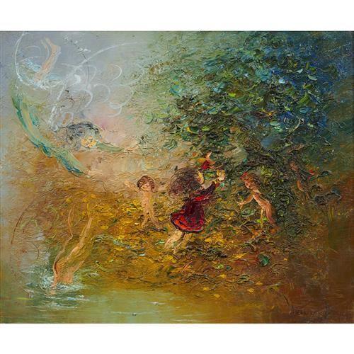 David Boyd | Winged Figure Driving into Pool (1973) | MutualArt