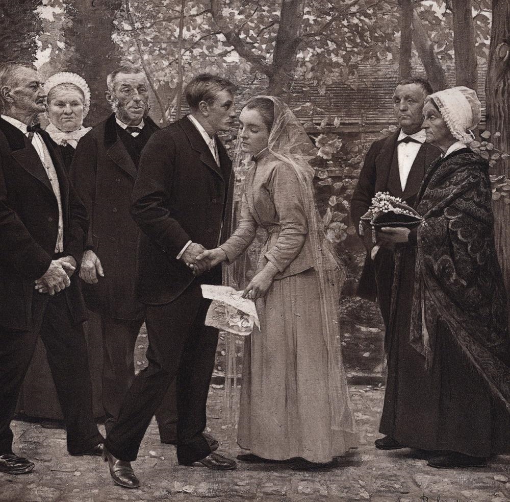 Jean Eugène‏ Buland | The Wedding Kiss (1890) | MutualArt