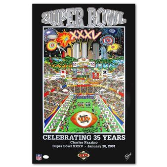 Charles Fazzino | Super Bowl Celebrating 35 years | MutualArt