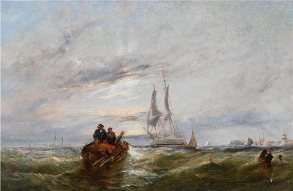 Edwin Hayes | Ships Along the English Coast (1856) | MutualArt