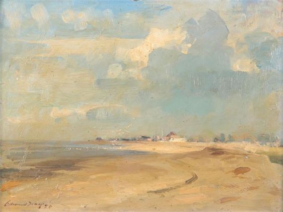 Edward Brian Seago | Beach Scene, Norfolk Coast (1950) | MutualArt