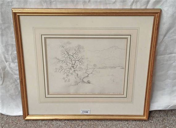 Francis Nicholson | pencil sketch of loch catherine (1812) | MutualArt