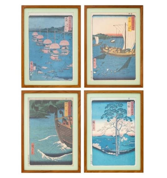 Utagawa Hiroshige | Four Woodblock Prints in Colors on Paper | MutualArt