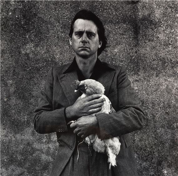 Peter Peryer | Self Portrait with Rooster (1977) | MutualArt