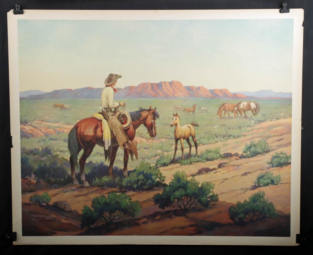 Tillman Parker Goodan | 1930s Till Goodan Lithographs Cowboys / Western ...