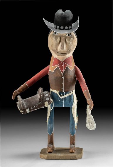 Delbert Buck | Cowboy with Saddle | MutualArt