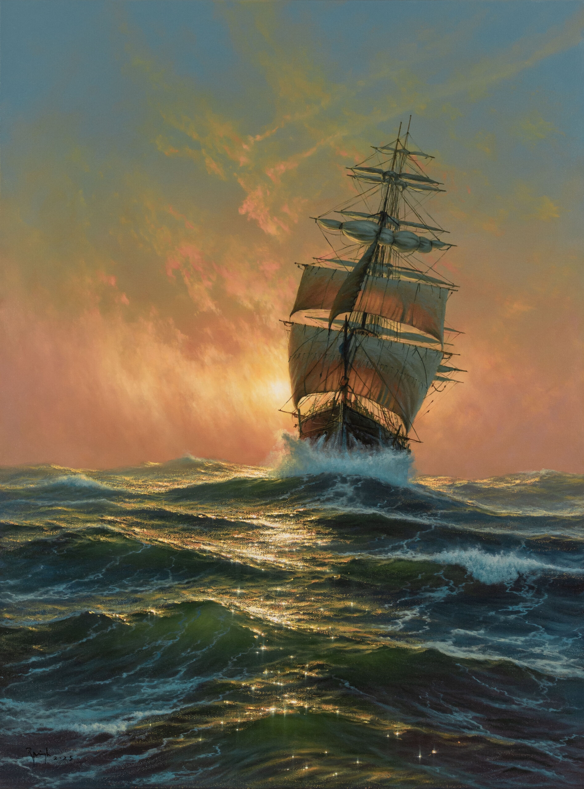 Marek Rużyk | Cruising at the stormy sunset (2025) | MutualArt