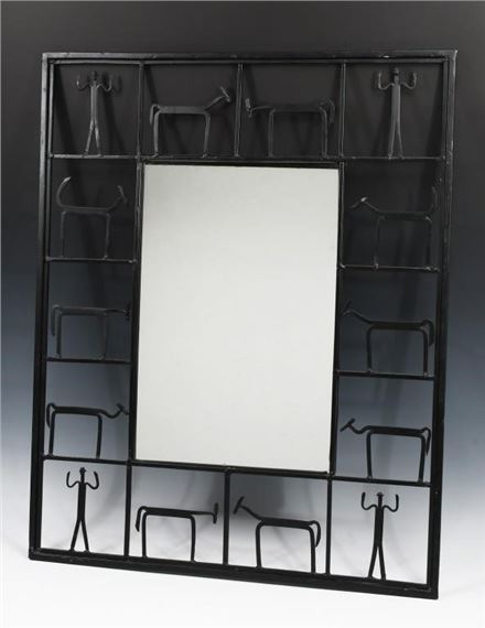 Frederick Weinberg | FREDERICK WEINBERG IRON FIGURAL WALL MIRROR (Mid ...