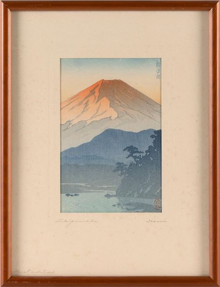 Hasui Kawase | Mount Fuji and Shojin Lake | MutualArt