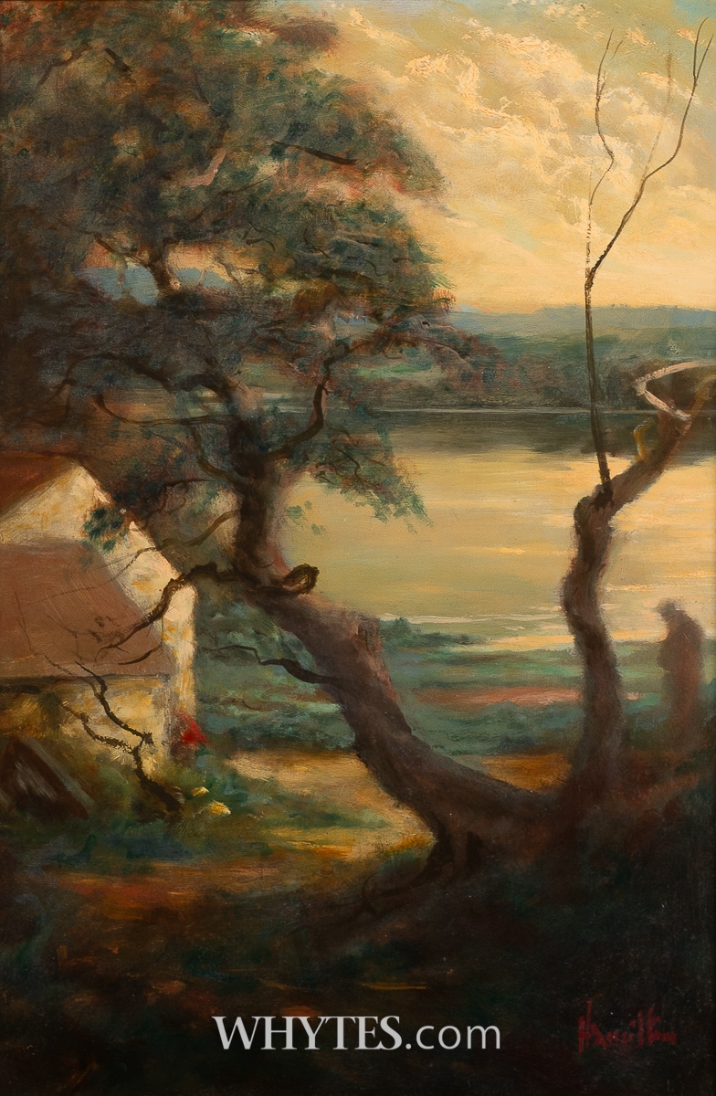 Ken Hamilton | COTTAGE BY A LAKE | MutualArt