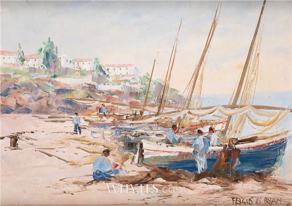 Fergus O'Ryan | PREPARING NETS | MutualArt