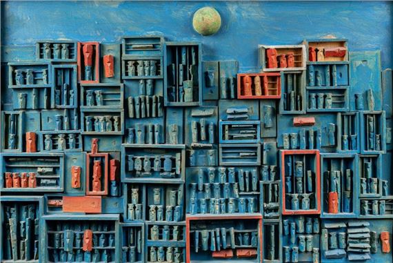 Armand Avril | La ville bleue (1970) | MutualArt
