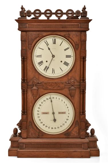 Thomas Seth | Parlor No. 10 Double Dial Calendar Clock (Late 19th ...