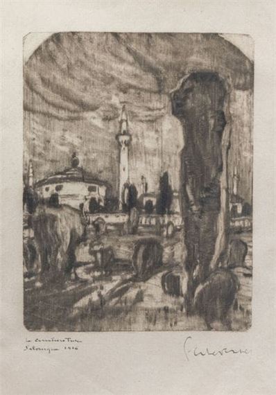 Pierre Combet-Descombes | The Turkish Cemetery in Salonika (1916 ...