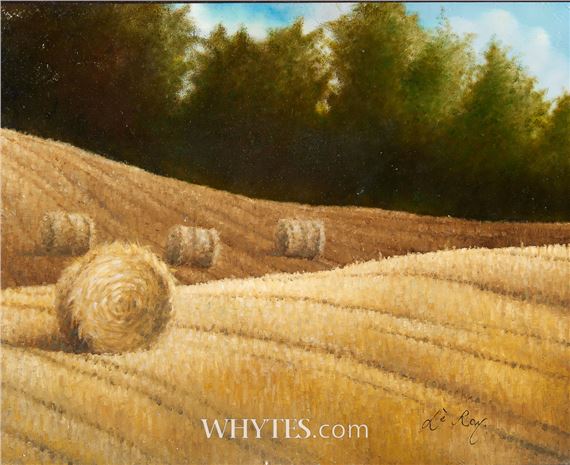 David French le Roy | VIEW OF HAY BALES | MutualArt