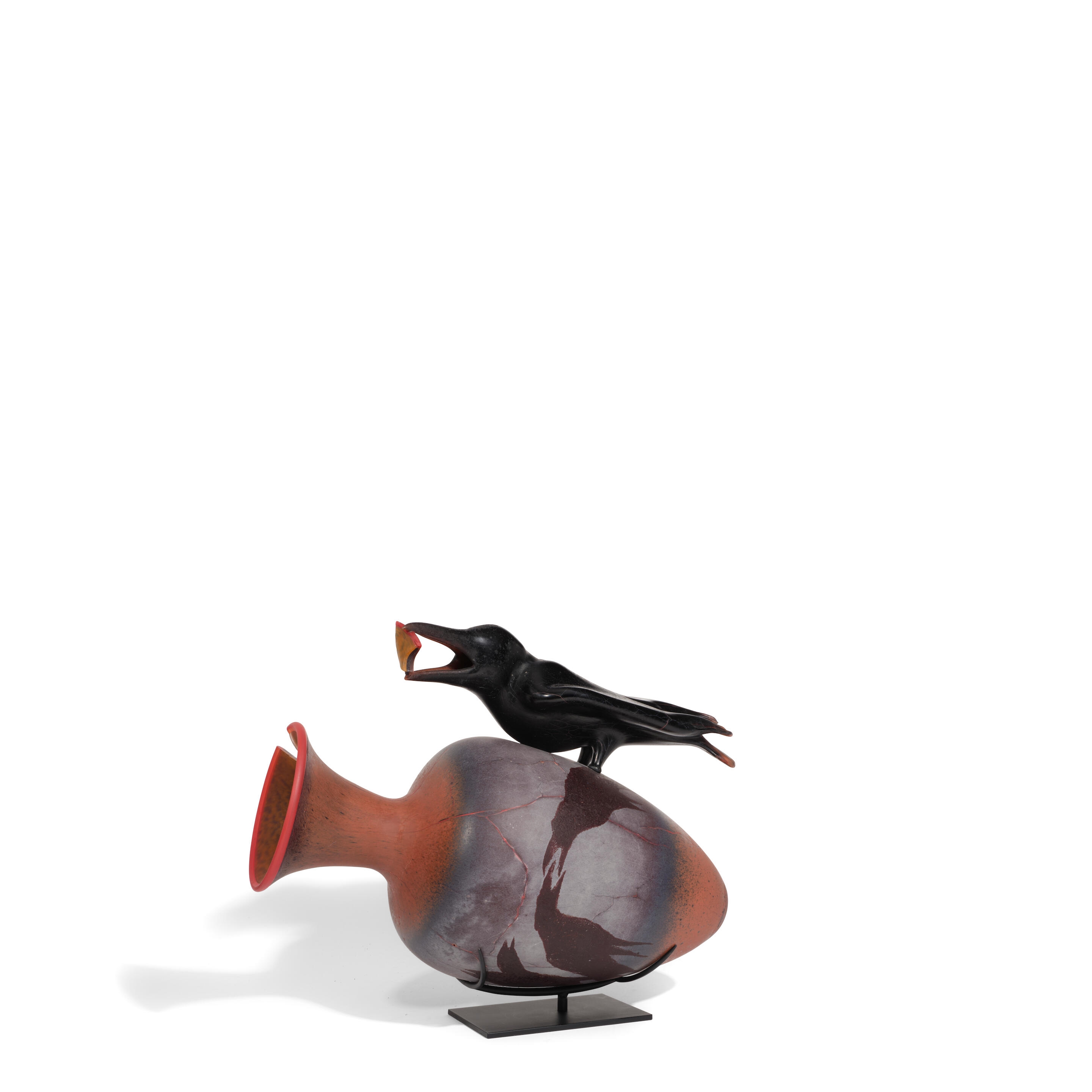 William Morris | Raven with Amphoracirca 1998blown and applied glass ...