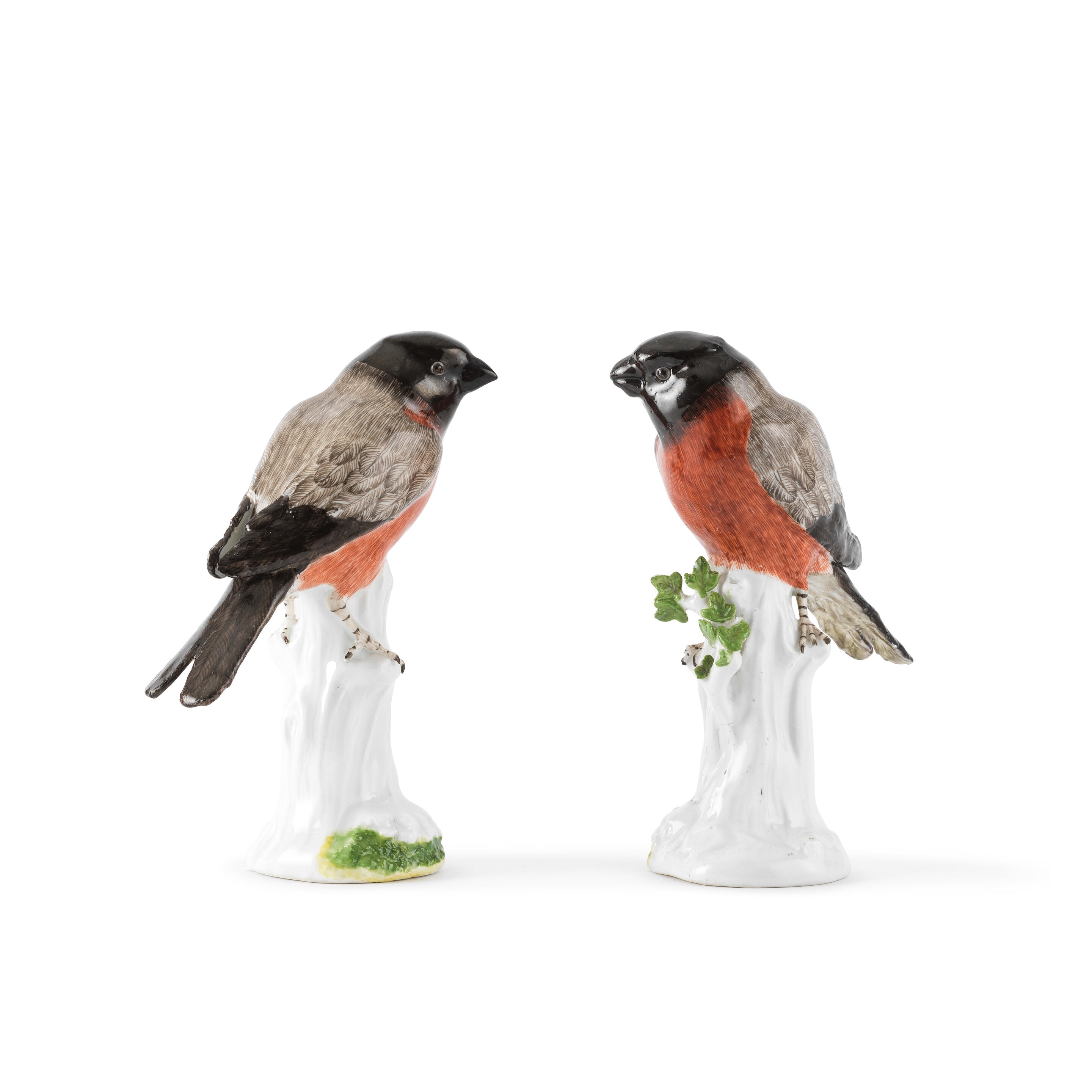 Johann Joachim Kändler | Two Meissen bull finches (Circa 1750) | MutualArt