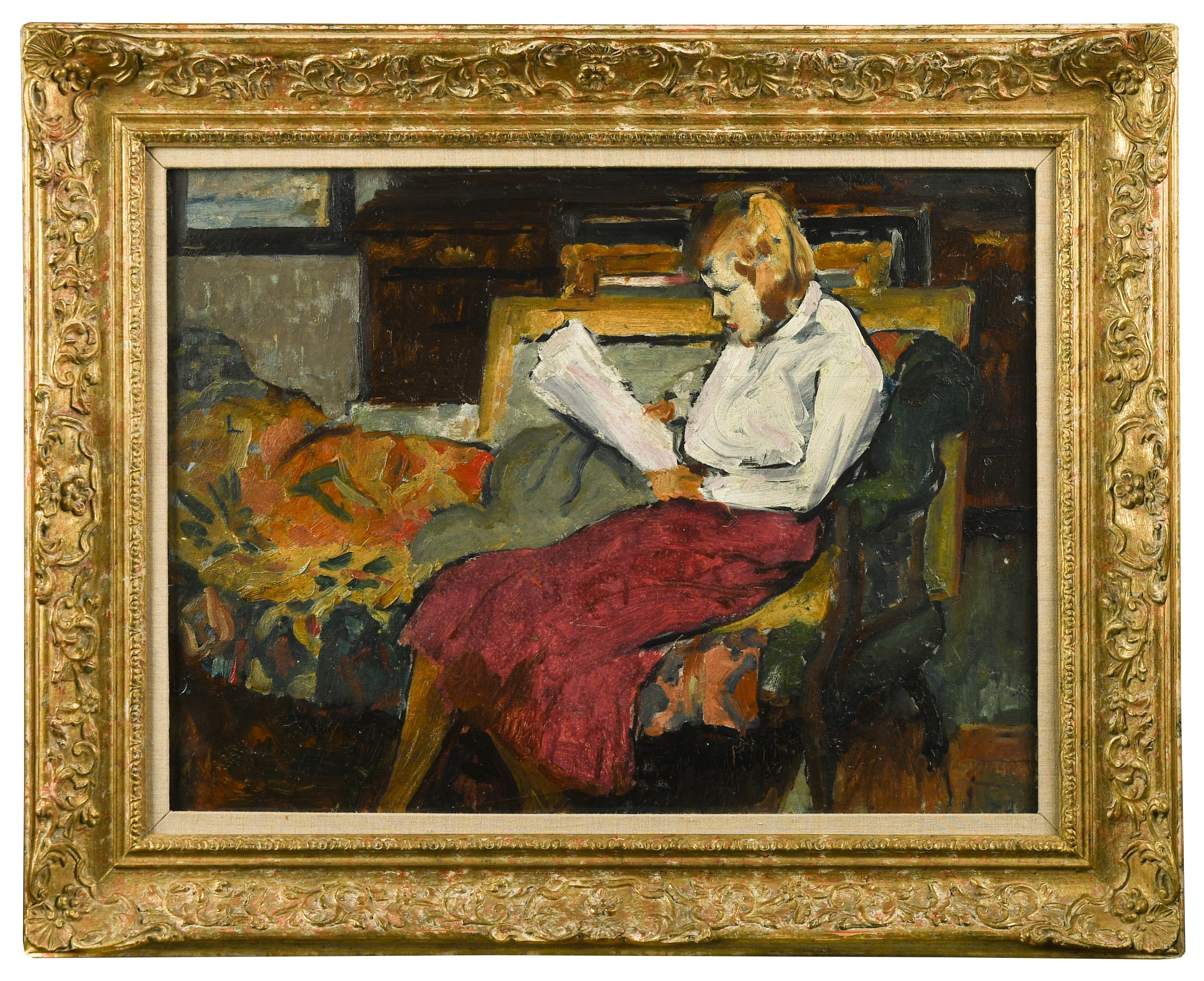 Philip Naviasky | Wife Reading | MutualArt