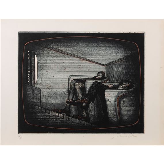 Joachim Palm | In front of television (1936) | MutualArt
