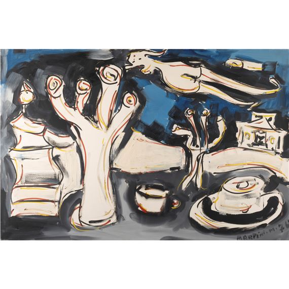 Mario Martini | Landscape with figures (1976) | MutualArt