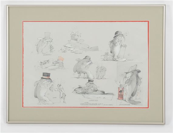 Robert A. Nelson | Studies for Catfish Lithographs, A thru H | MutualArt
