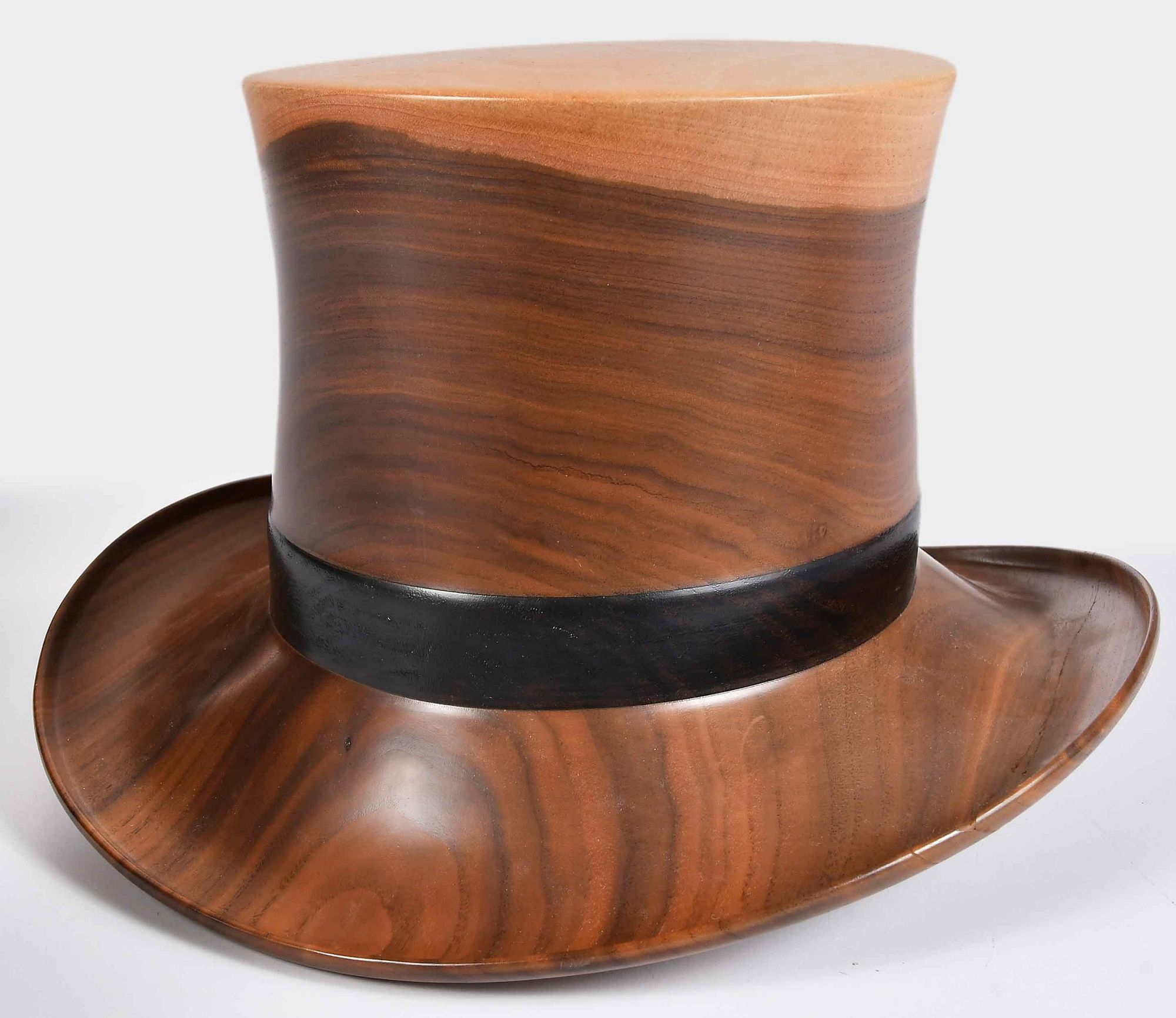 Chris Ramsey | Sculptural Turned Wood Top Hat with Stand | MutualArt