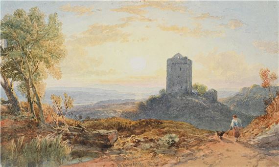 William Leighton Leitch | SUNSET OVER A SCOTTISH LANDSCAPE (1872 ...