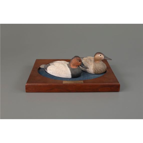 Warren Townsend | Miniature Canvasback Pair Carving | MutualArt