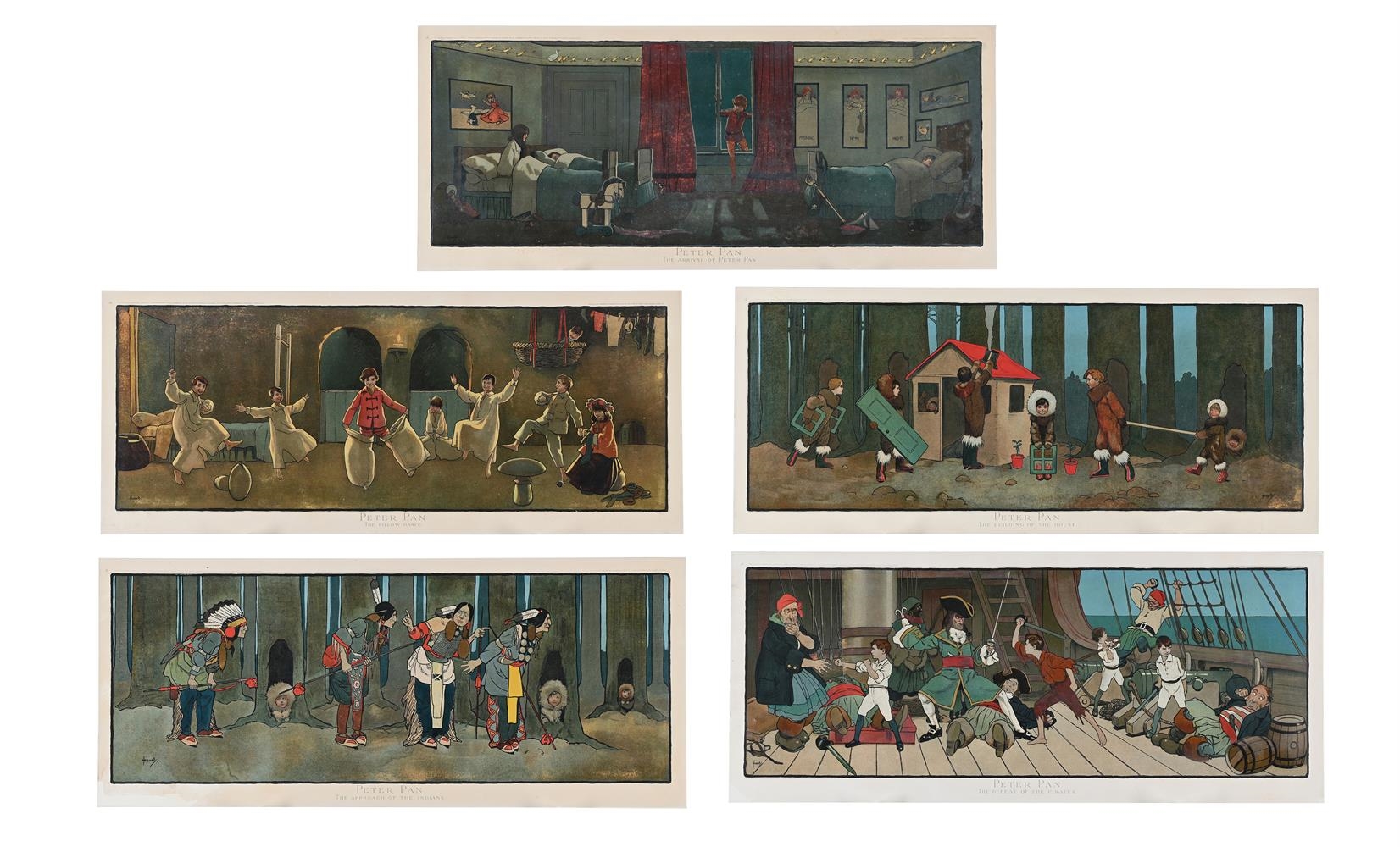 John Hassall | FIVE PRINTS FOR 'PETER PAN | MutualArt