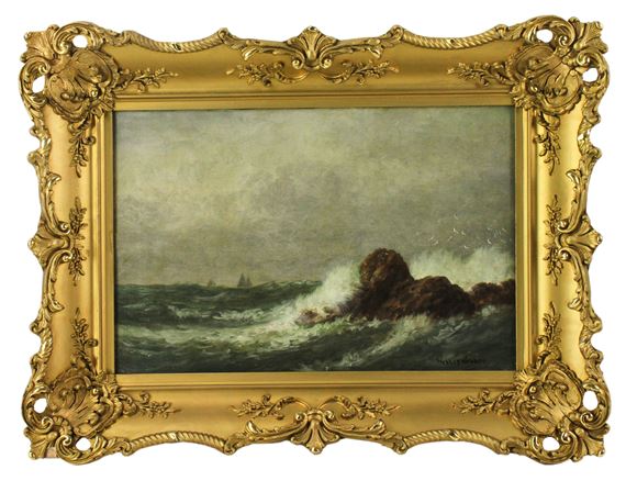 Wesley E. Webber | Seascape with Boats | MutualArt