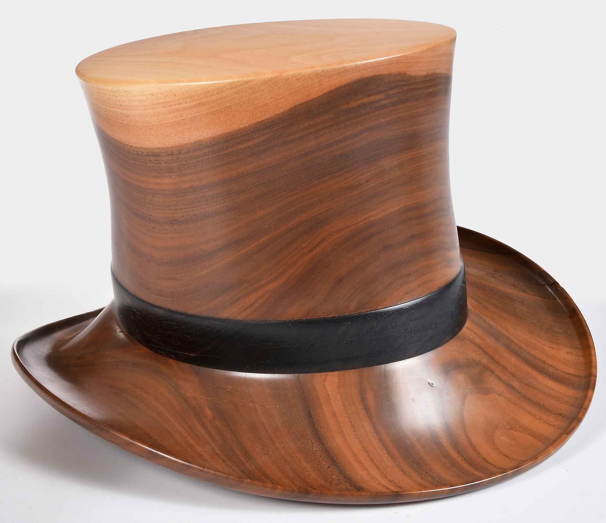 Chris Ramsey | Sculptural Turned Wood Top Hat with Stand | MutualArt