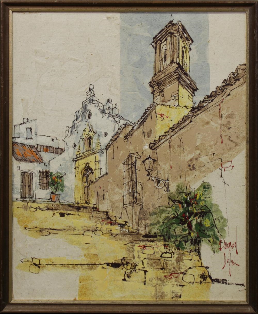Bernard Dufour | Mediterranean Village | MutualArt