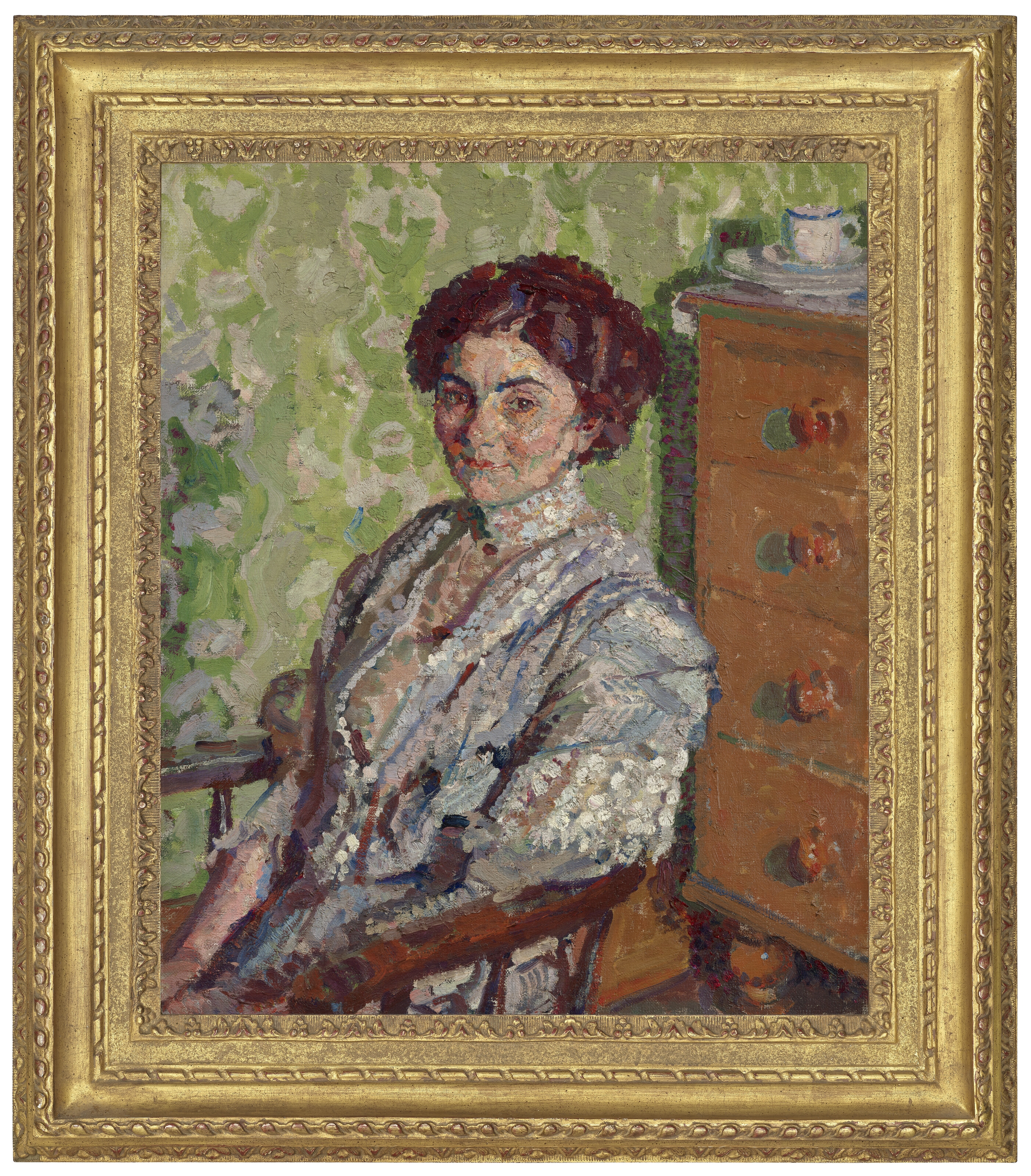 Harold Gilman | Portrait of Mrs Bevan (1910) | MutualArt