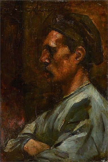 Constantin Meunier | Portrait d’homme de profil | MutualArt