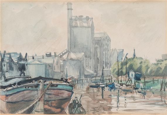 William Gaunt | Hull harbour (1929) | MutualArt