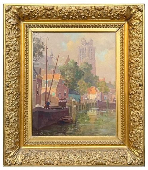 Jan Knikker | Amsterdam Canal Scene | MutualArt