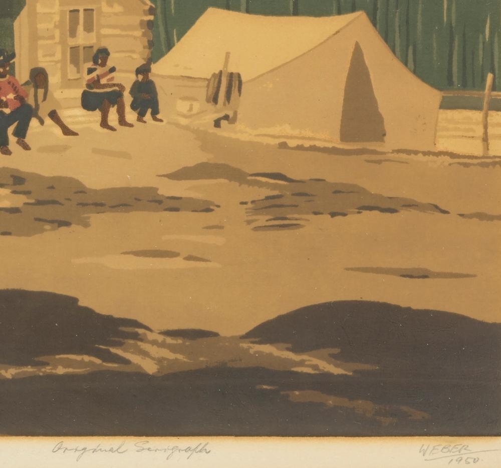 George Weber | Cree Log Cabin, Mameo Alberta (1950) | MutualArt