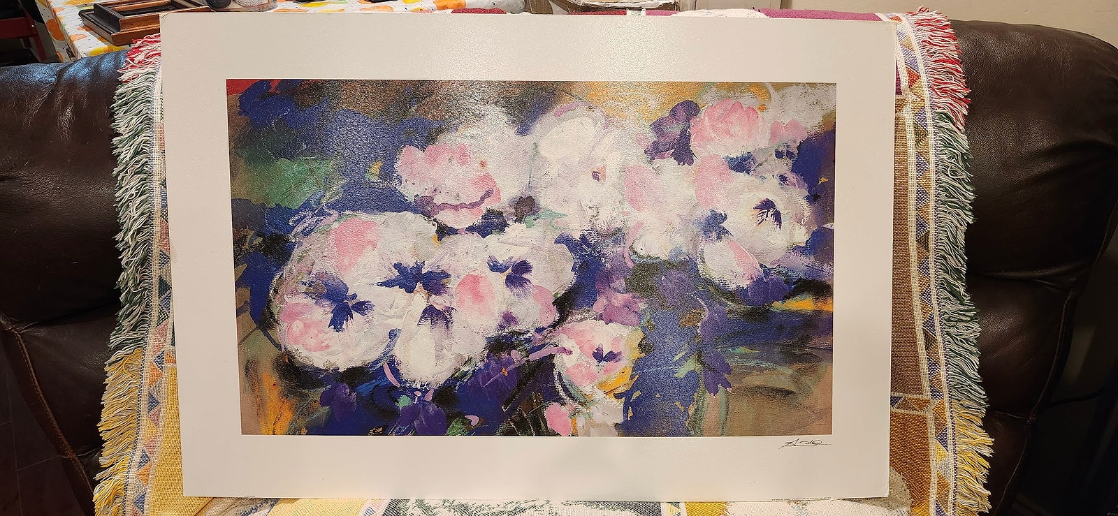 Alfred Gockel | Purple Floral UP23 Lithograph Avant Art Germany | MutualArt