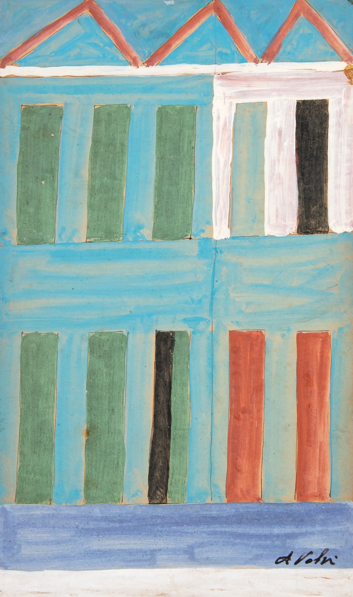Alfredo Volpi | Fachada (1950) | MutualArt