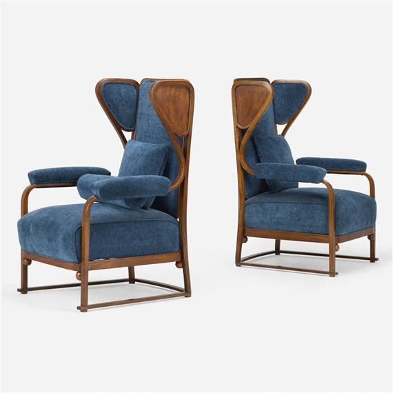Josef Hoffmann | Armchairs model 666, pair (1905) | MutualArt