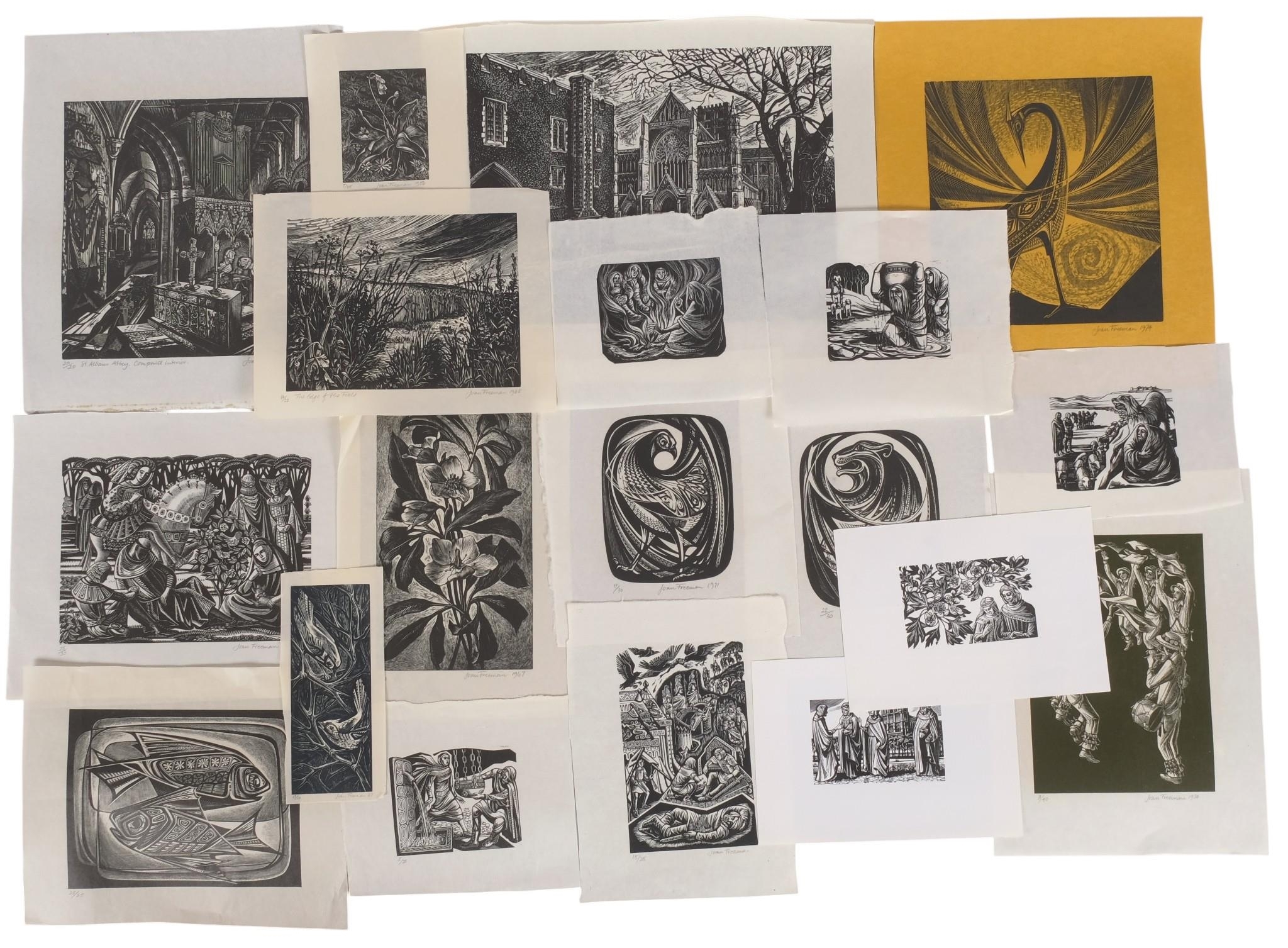 Joan Freeman | folder of wood engravings (1960s - 1970s) | MutualArt