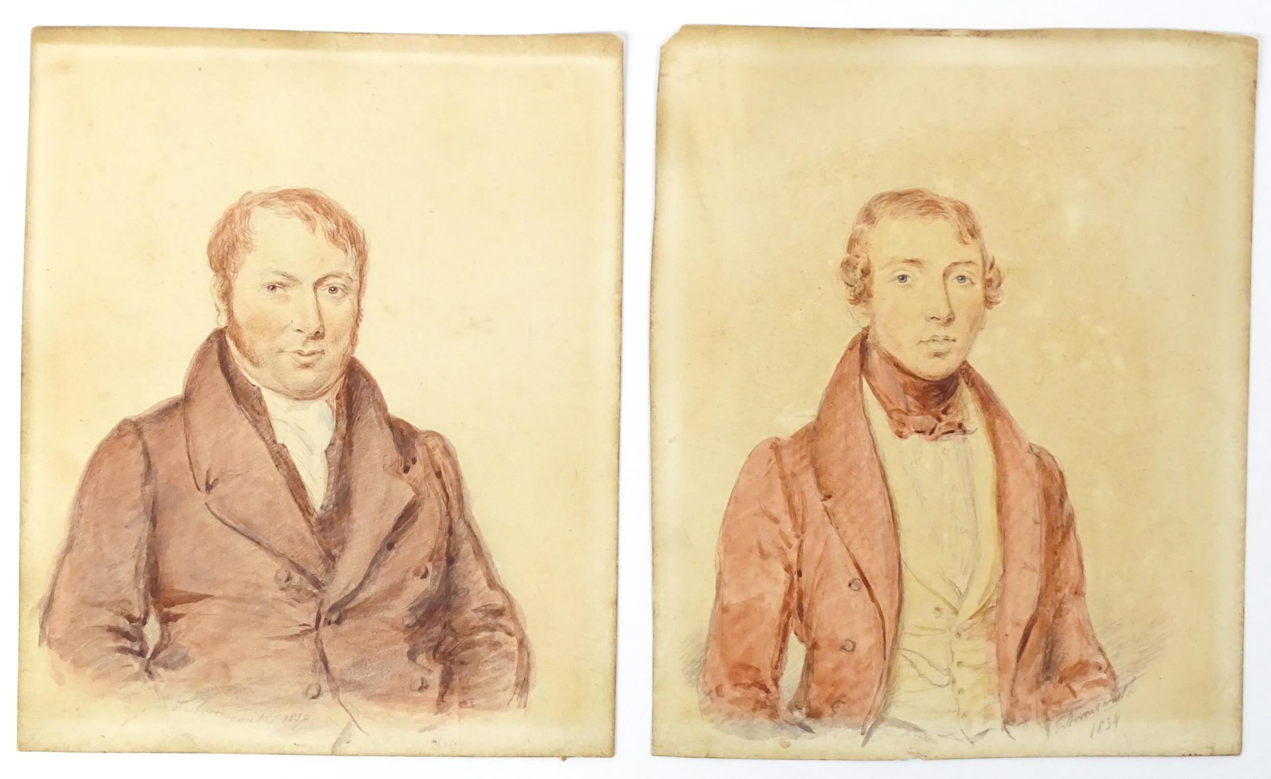 Thomas Arrowsmith | Two portraits of gentlemen (1834) | MutualArt