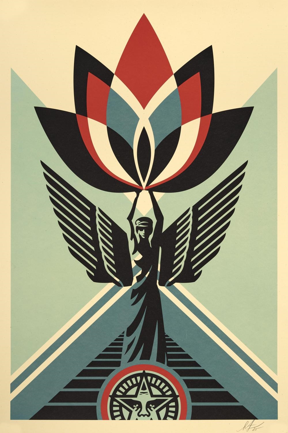Shepard Fairey | Lotus Angel (2025) | MutualArt