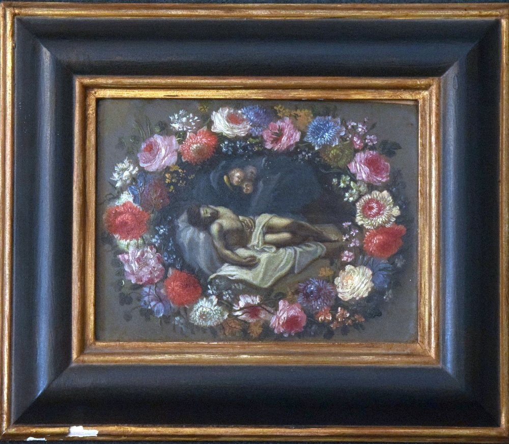Filippo Lauri | The Body of Christ in a Floral Surround | MutualArt