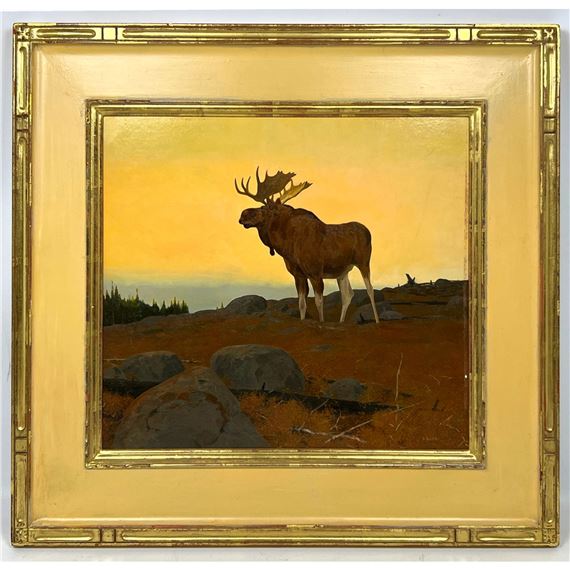 Douglas Allen | Moose in Landscape (1950) | MutualArt