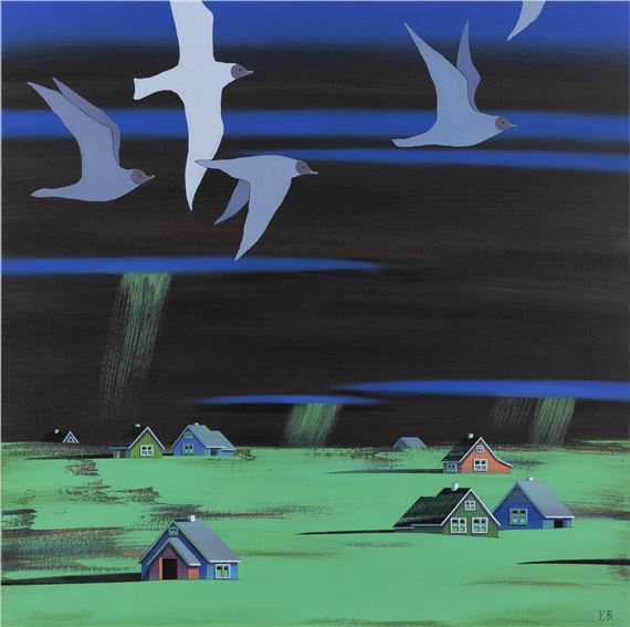 Olga Bujko | Birds fly over the sea (2025) | MutualArt