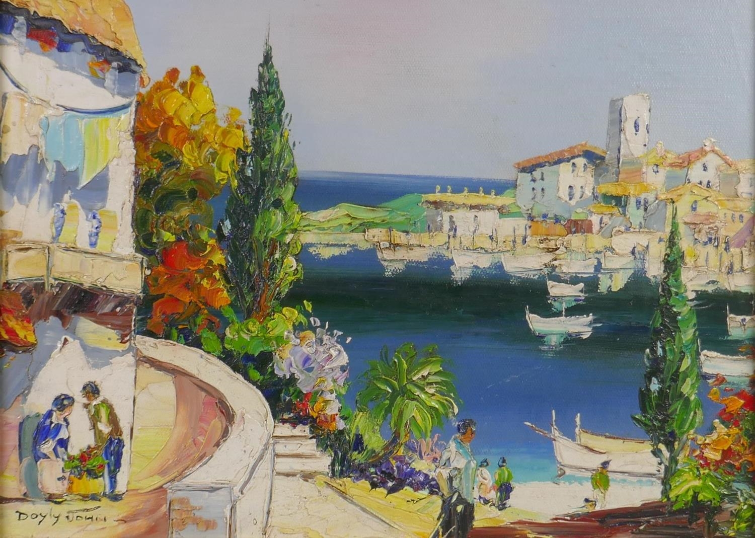 Cecil R. D'Oyly-John | Mediterranean harbour scene | MutualArt