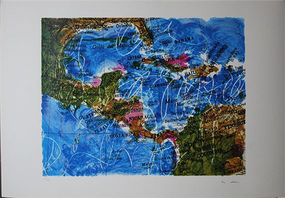Mario Schifano | Veduta (cartina | MutualArt